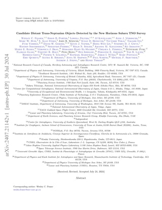 Candidate Distant Trans-Neptunian Objects Detected by the New Horizons ...