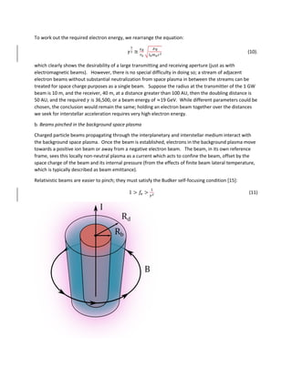 Sunbeam: Near-Sun Statites as Beam Platforms for BeamDriven Rockets | PDF