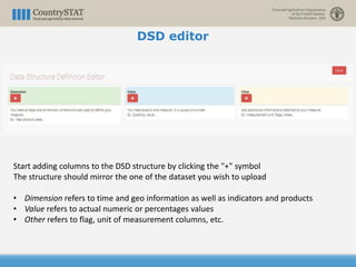 Overview of the DSD editor in the new CountrySTAT platform | PPT