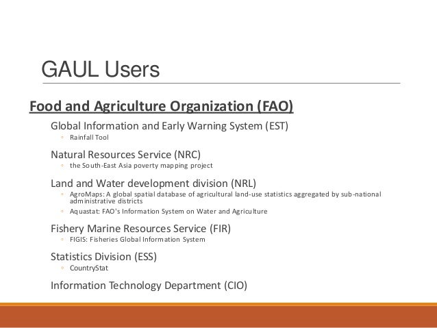 " The Global Administrative Unit Layers (GAUL) BASIC CONCEPTS"