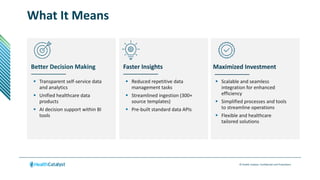 A Data and Analytics Ecosystem, Purpose-Built for Healthcare | PPTX