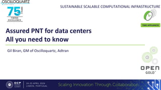 Assured PNT for data centers: All you need to know | PPT