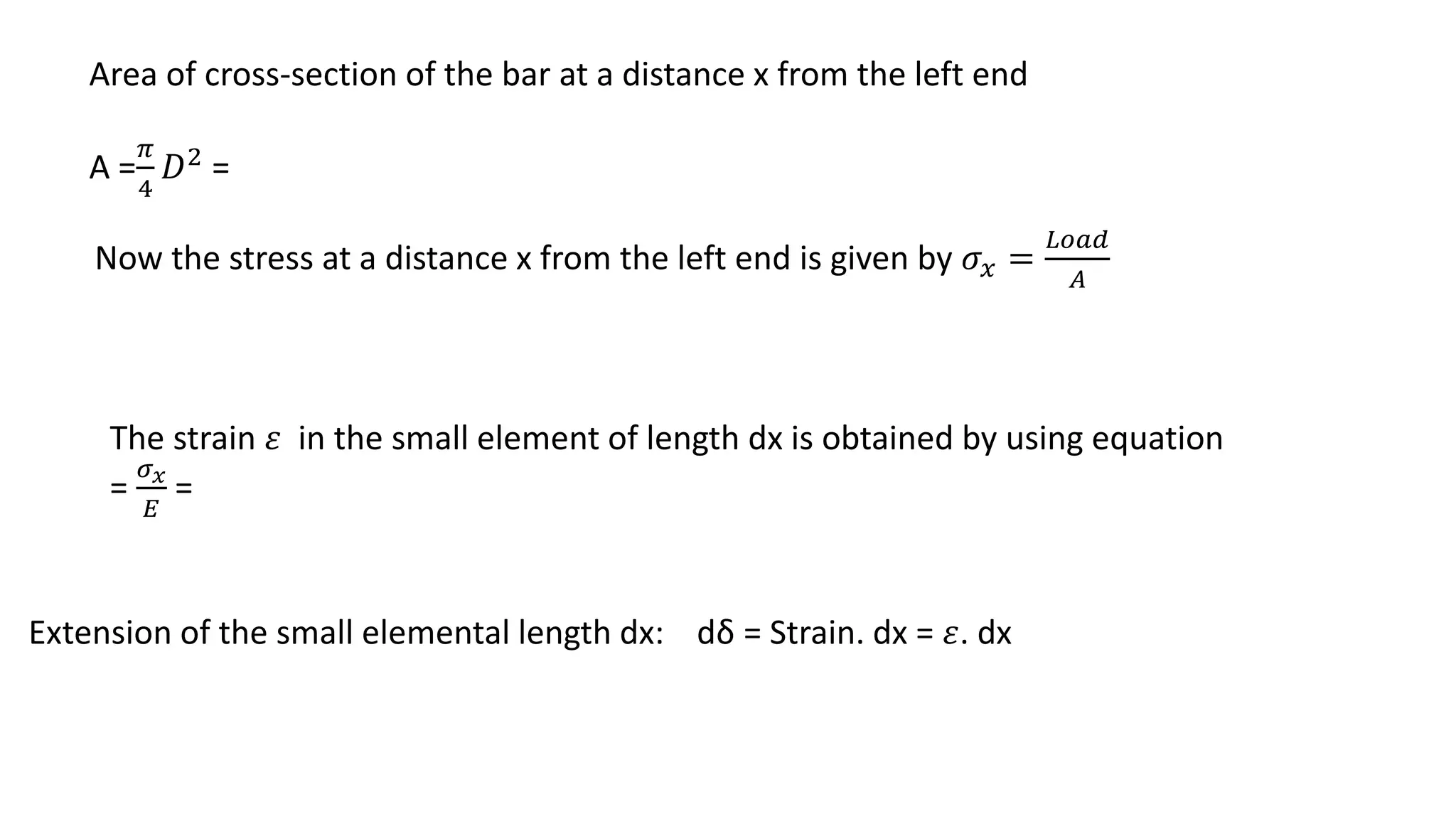 Bars with variable cross sections subjected to axial loads | PPTX