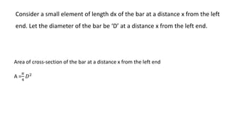 Bars with variable cross sections subjected to axial loads | PPTX