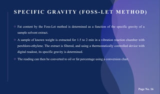 GENERAL METHOD FOR ANALYSIS OF LIPIDS IN FOOD PRODUCTS | PPTX