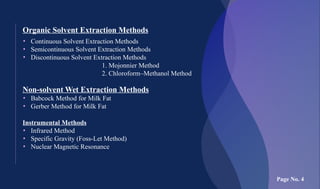 GENERAL METHOD FOR ANALYSIS OF LIPIDS IN FOOD PRODUCTS | PPTX