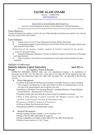 tausif alam resume | PDF