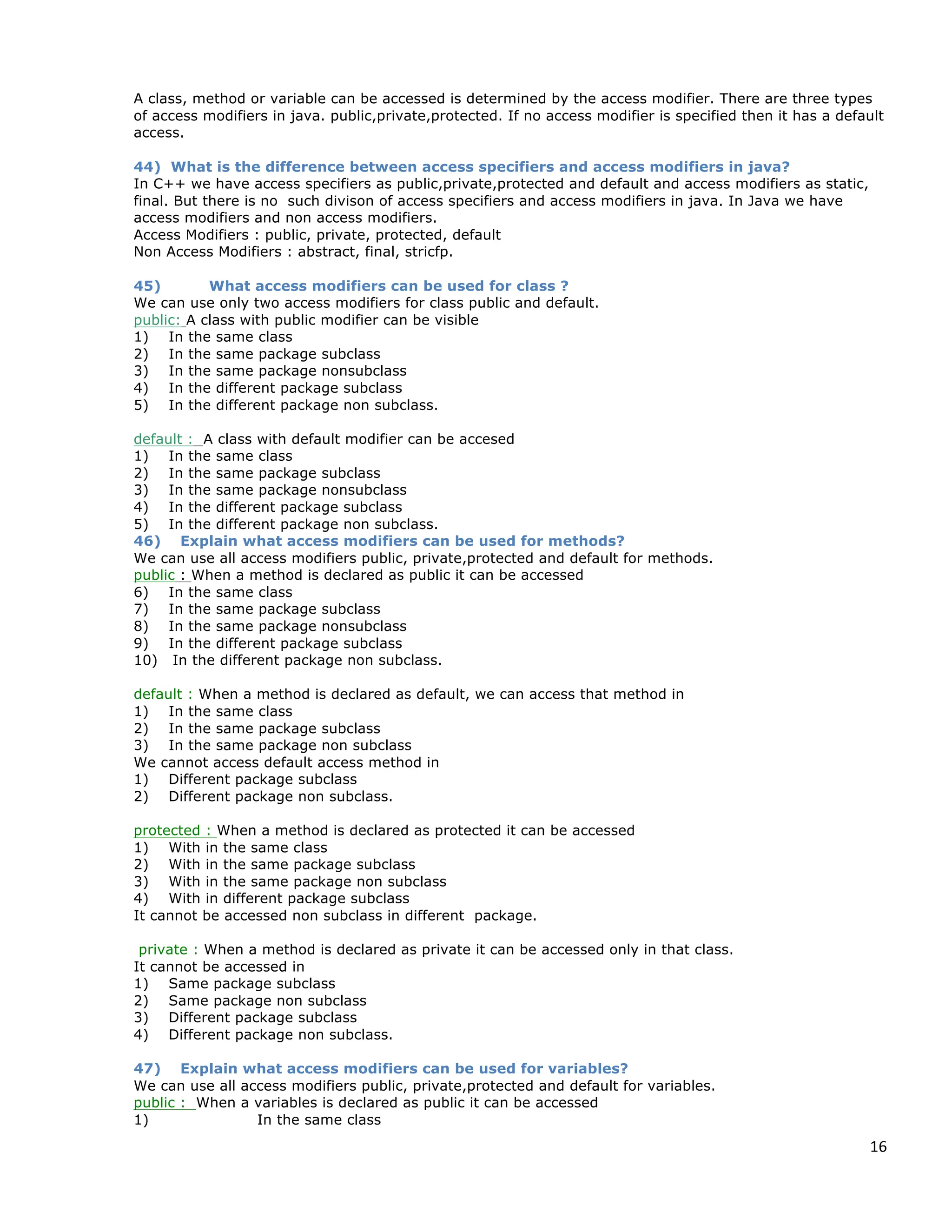 240 Core Java Interview Questions And Answerspdf 