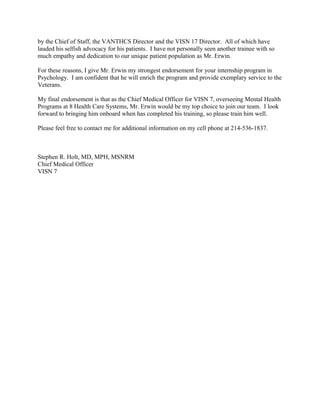 Dr. Holt General Letter | PDF