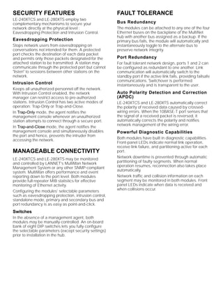 LE-240XTCS LE-280XTS - Ethernet module for the LET-36 chassis | PDF