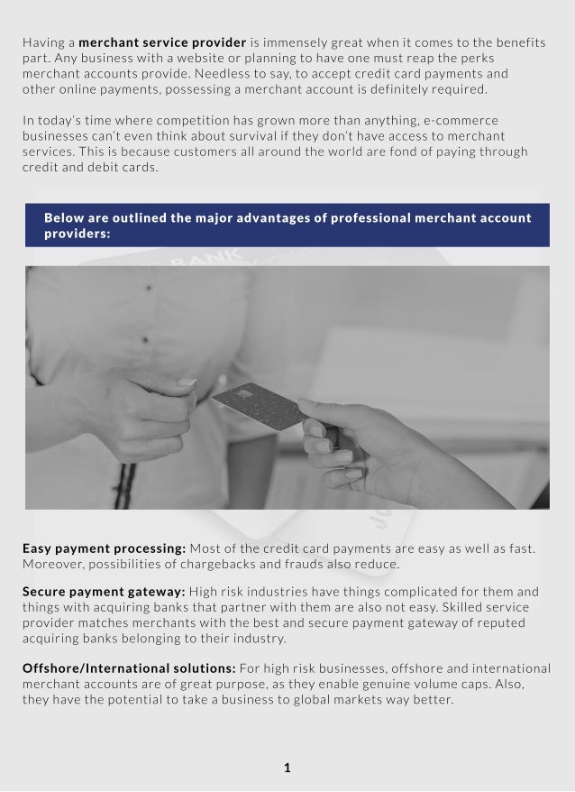 Merchant service providers: benefits to grab with the best professionals