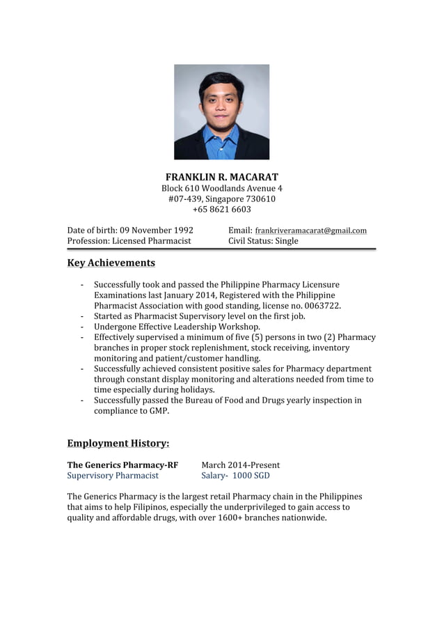 Resume Franklin Macarat pdf | PDF | Free Download