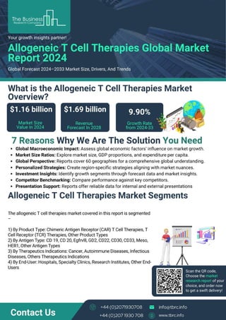 Allogeneic T Cell Therapies Market Report 2024 -Allogeneic T Cell ...