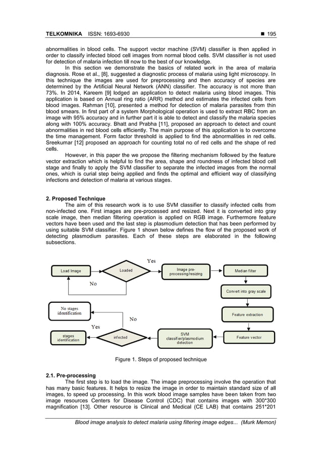 Blood image analysis to detect malaria using filtering image edges and classification | PDF