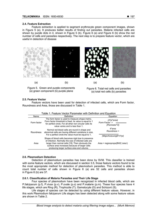 Blood image analysis to detect malaria using filtering image edges and classification | PDF