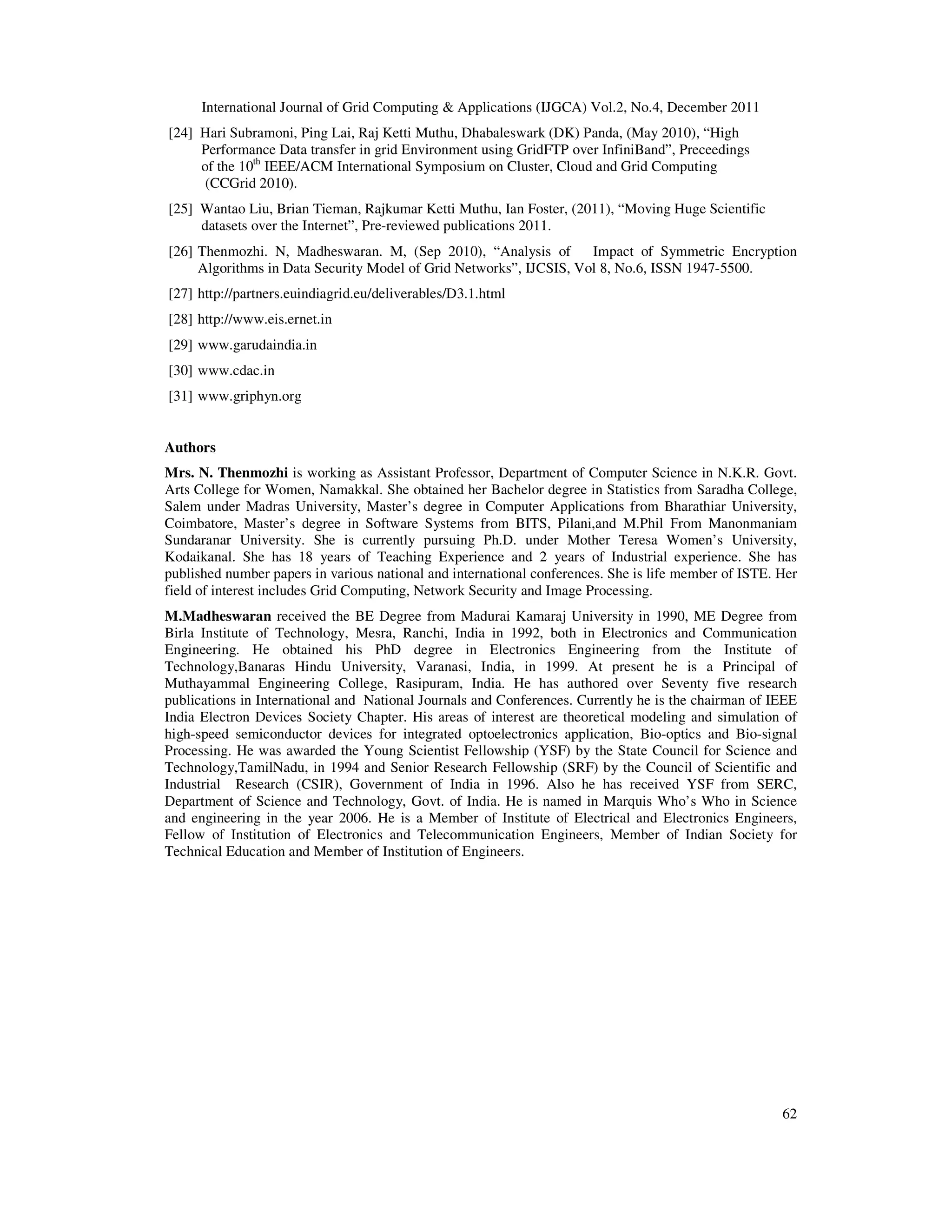 CONTENT BASED DATA TRANSFER MECHANISM FOR EFFICIENT BULK DATA TRANSFER IN GRID COMPUTING ...