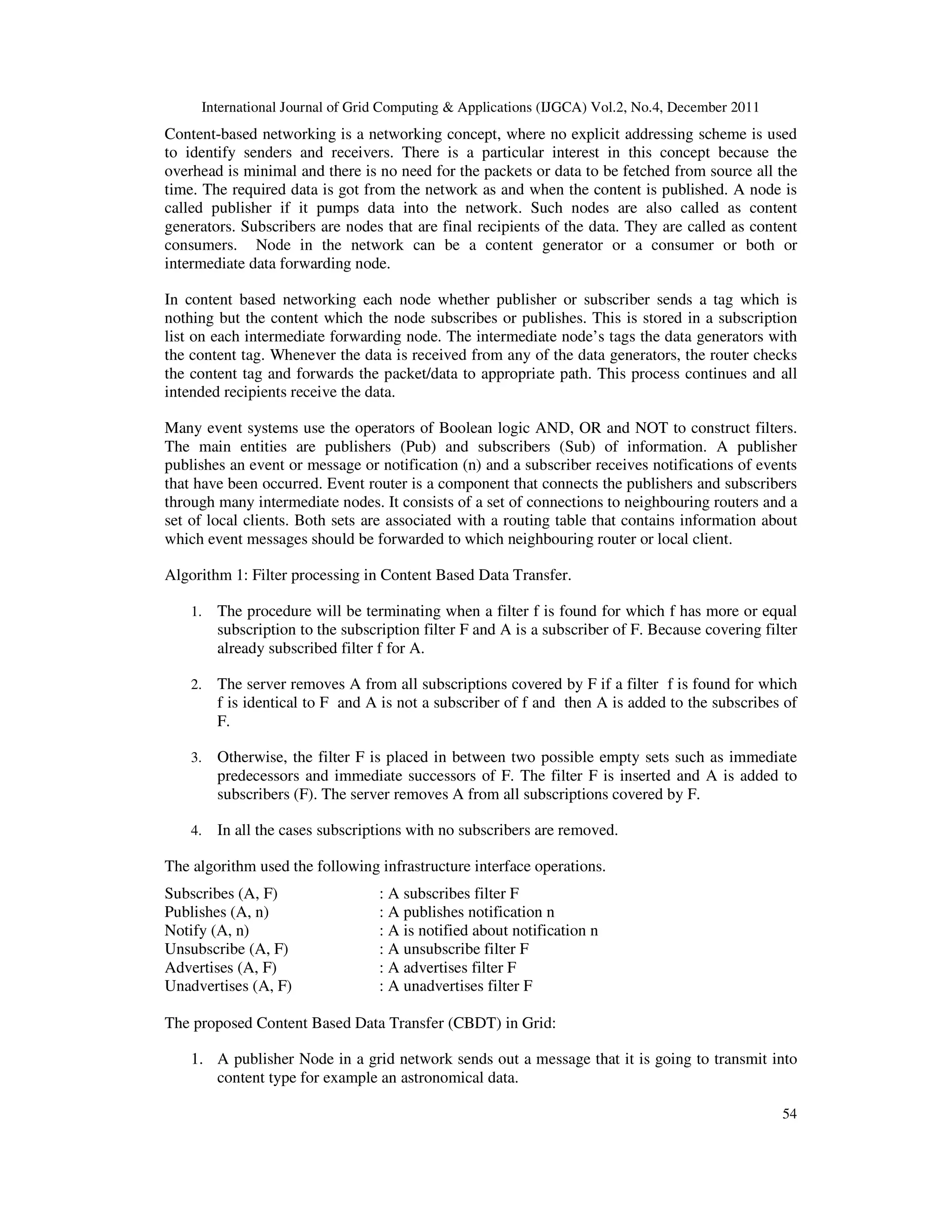 CONTENT BASED DATA TRANSFER MECHANISM FOR EFFICIENT BULK DATA TRANSFER IN GRID COMPUTING ...