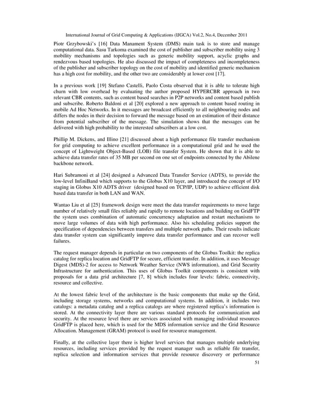 CONTENT BASED DATA TRANSFER MECHANISM FOR EFFICIENT BULK DATA TRANSFER IN GRID COMPUTING ...