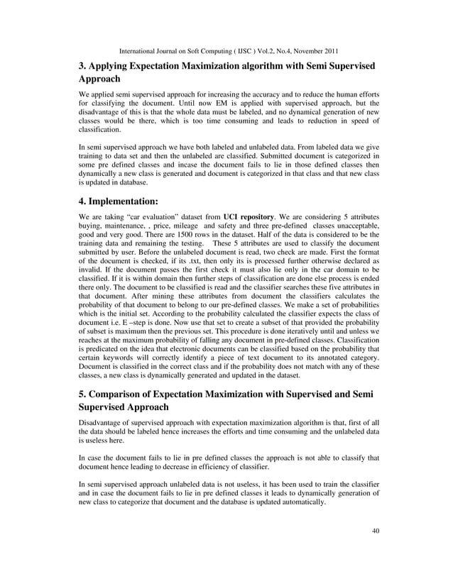 Document Classification Using Expectation Maximization With Semi