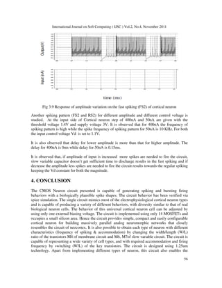 Design of Cortical Neuron Circuits With VLSI Design Approach | PDF | Artificial Intelligence ...