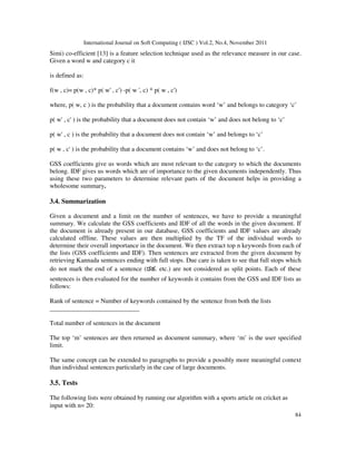 Keyword Extraction Based Summarization of Categorized Kannada Text ...