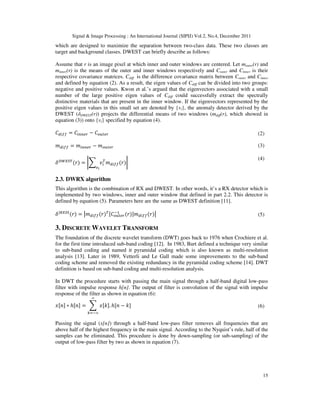 Improvement of Anomaly Detection Algorithms in Hyperspectral Images Using Discrete Wavelet ...