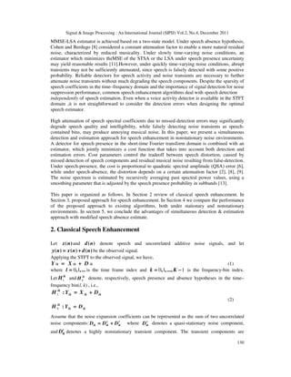 Speech Enhancement for Nonstationary Noise Environments | PDF