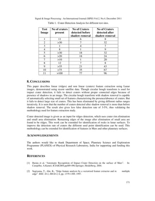 Linear and Non-Linear Feature Extraction Algorithms for Lunar Images | PDF