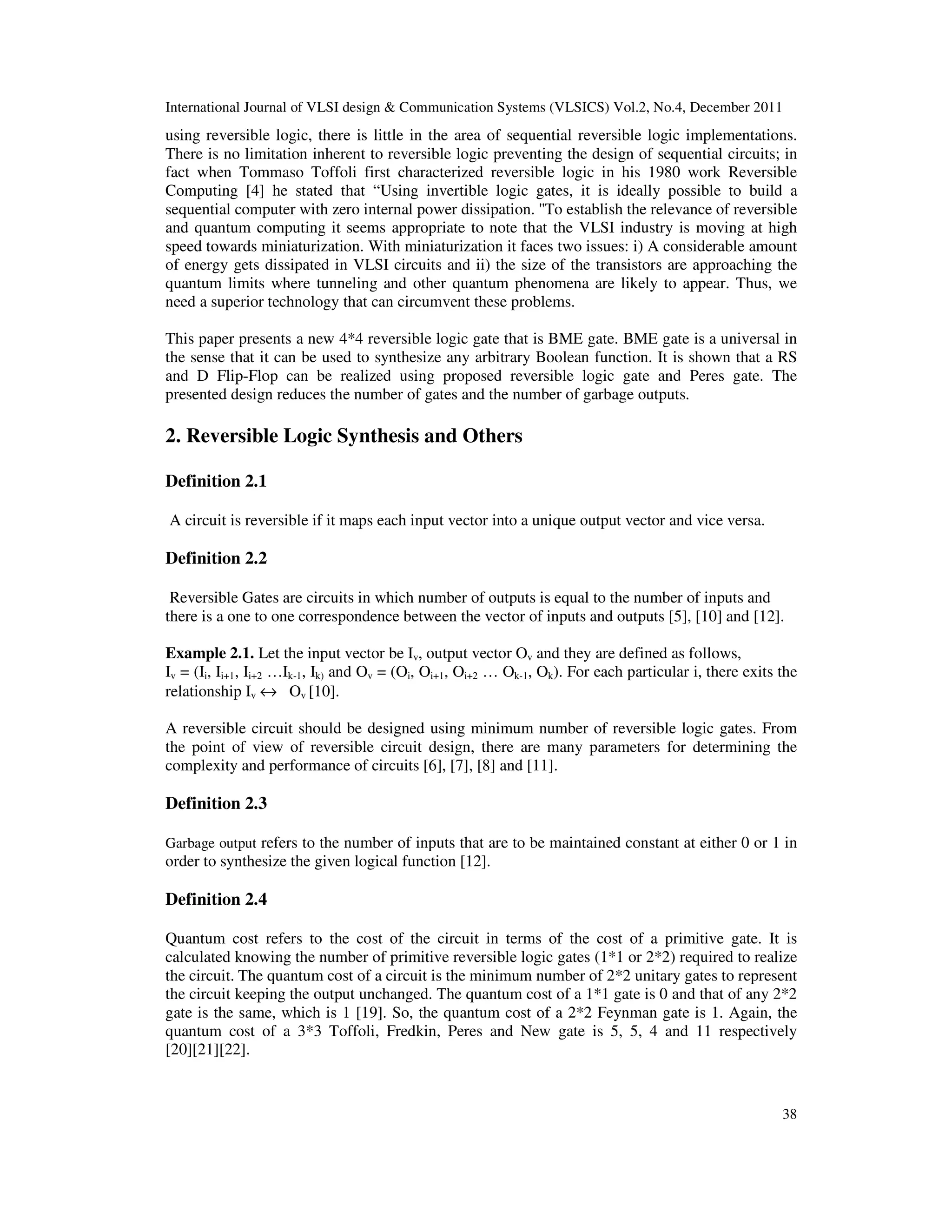 Design of Reversible Sequential Circuit Using Reversible Logic Synthesis | PDF