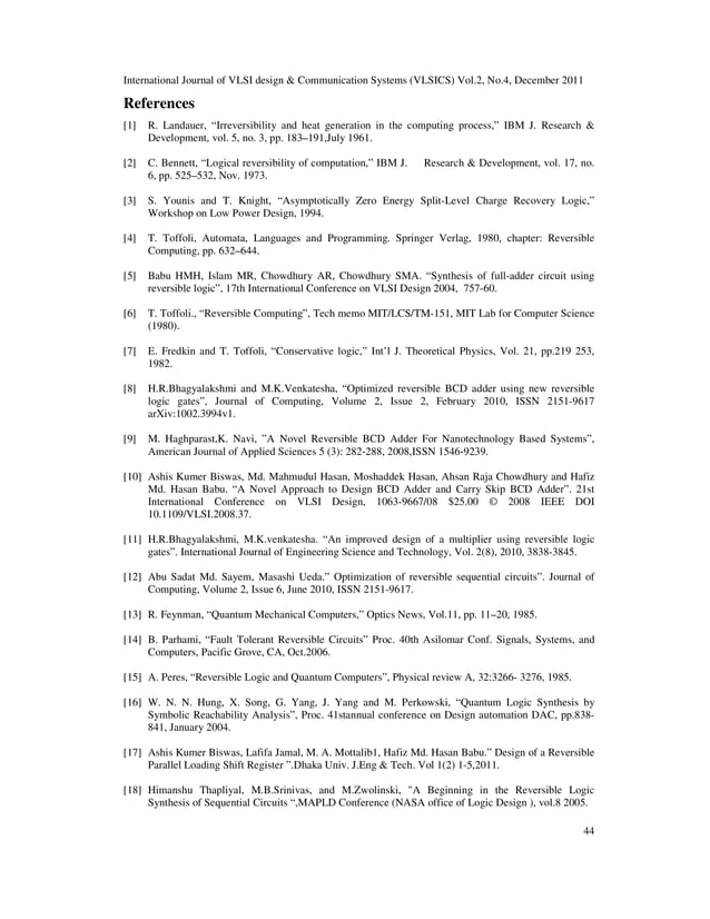Design of Reversible Sequential Circuit Using Reversible Logic Synthesis | PDF