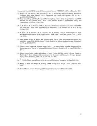 Single bit full adder design using 8 transistors with novel 3 ...