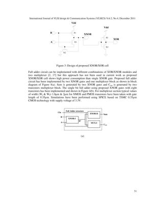 Single bit full adder design using 8 transistors with novel 3 ...