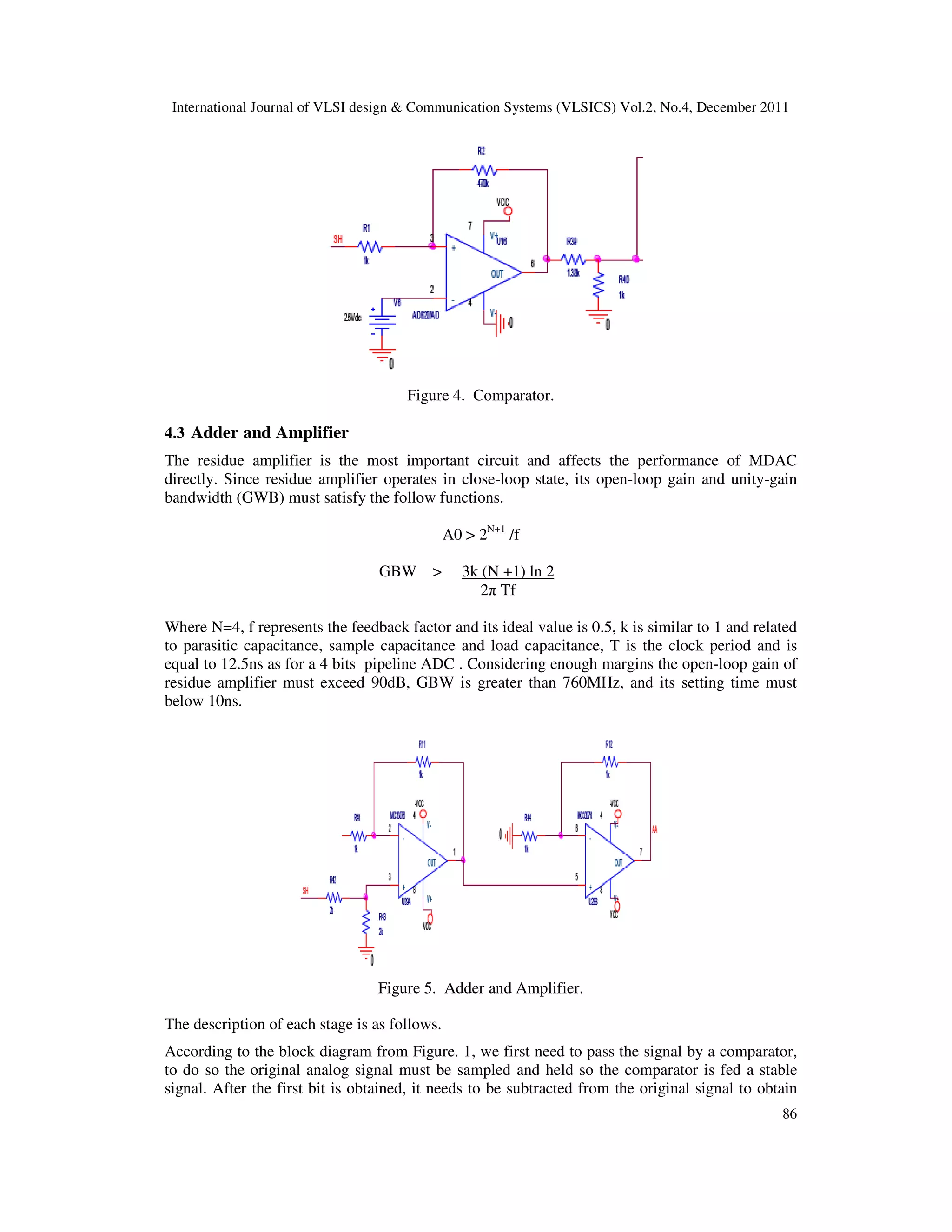 VLSI Design of Low Power High Speed 4 Bit Resolution Pipeline ADC In Submicron CMOS Technology | PDF