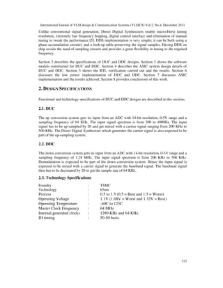 Design and ASIC Implemenatation of DUC/DDC for Communication Systems | PDF