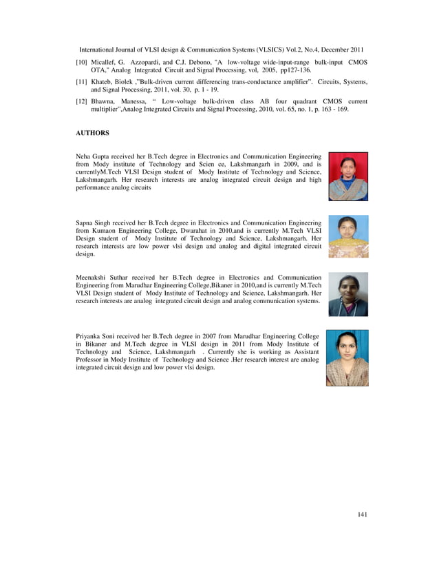 Low Power Low Voltage Bulk Driven Balanced OTA | PDF
