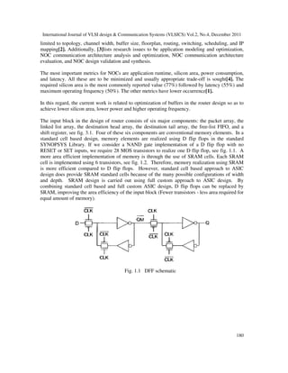 Optimized Design of 2D Mesh NOC Router using Custom SRAM & Common Buffer Utilization | PDF