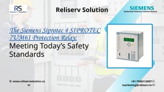 The Siemens Siprotec 4 SIPROTEC 7UM61 Protection Relay: Meeting Today’s ...