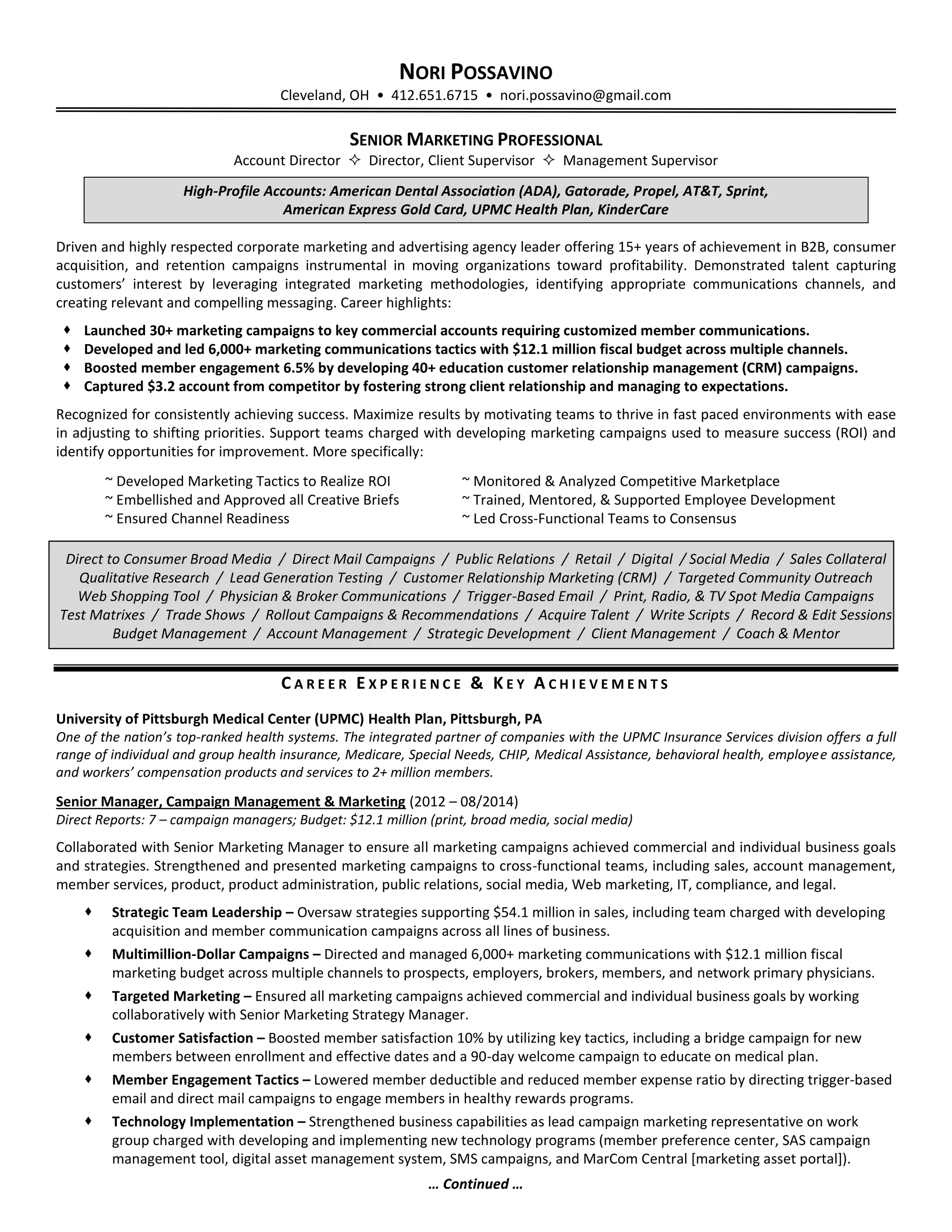 POSSAVINO-NORI-RESUME-FINAL1 | PDF