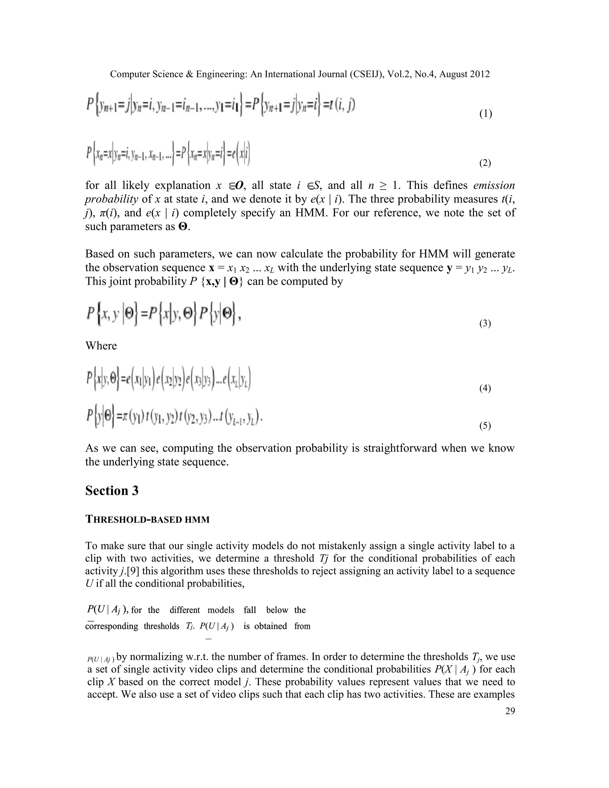 HMM Classifier for Human Activity Recognition | PDF