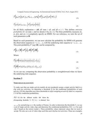 HMM Classifier for Human Activity Recognition | PDF