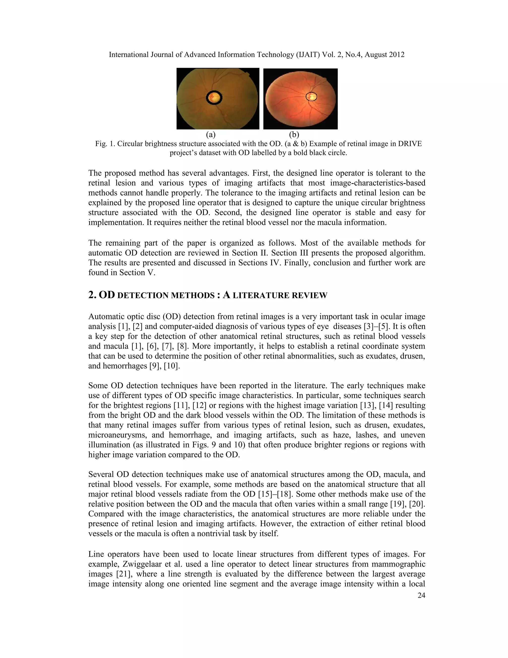 An Automatic Screening Method To Detect Optic Disc In The Retina Pdf