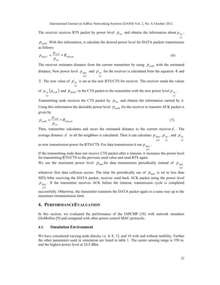 Performance Analysis of Improved Autonomous Power Control Mac Protocol (IAPCMP) for MANETS | PDF