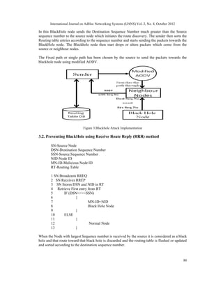 Black Hole Attack Prevention Using Random Dispersive Routing for Mobile Adhoc Networks | PDF