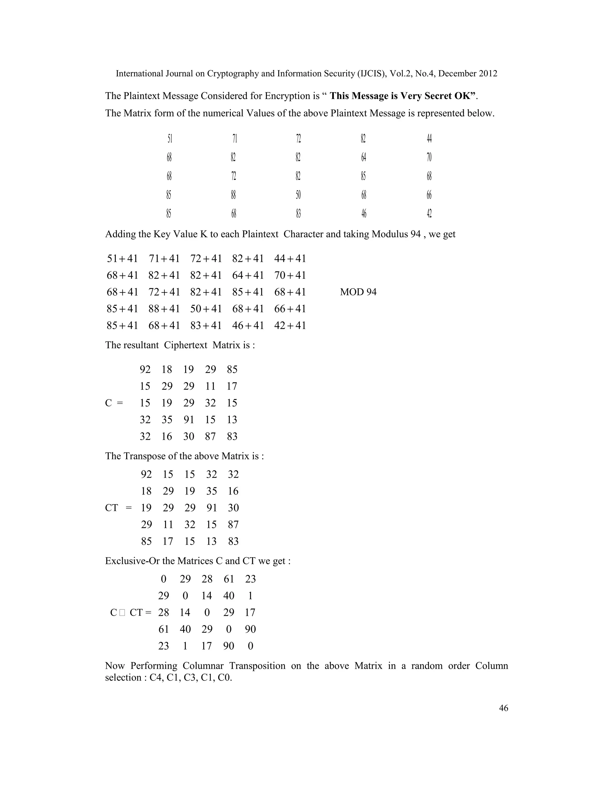 Improved Caesar Cipher with Random Number Generation Technique and Multistage Encryption | PDF ...