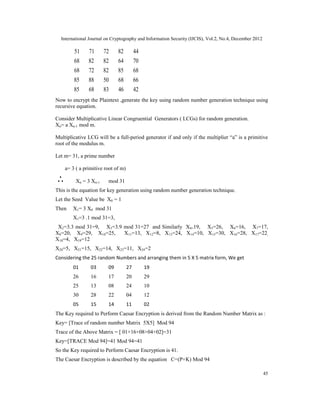 Improved Caesar Cipher with Random Number Generation Technique and Multistage Encryption | PDF ...