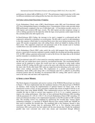 PERFORMANCE OF WIMAX PHYSICAL LAYER WITH VARIATIONS IN CHANNEL CODING AND DIGITAL MODULATION ...