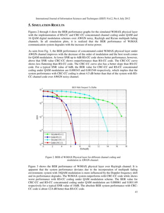 PERFORMANCE OF WIMAX PHYSICAL LAYER WITH VARIATIONS IN CHANNEL CODING AND DIGITAL MODULATION ...