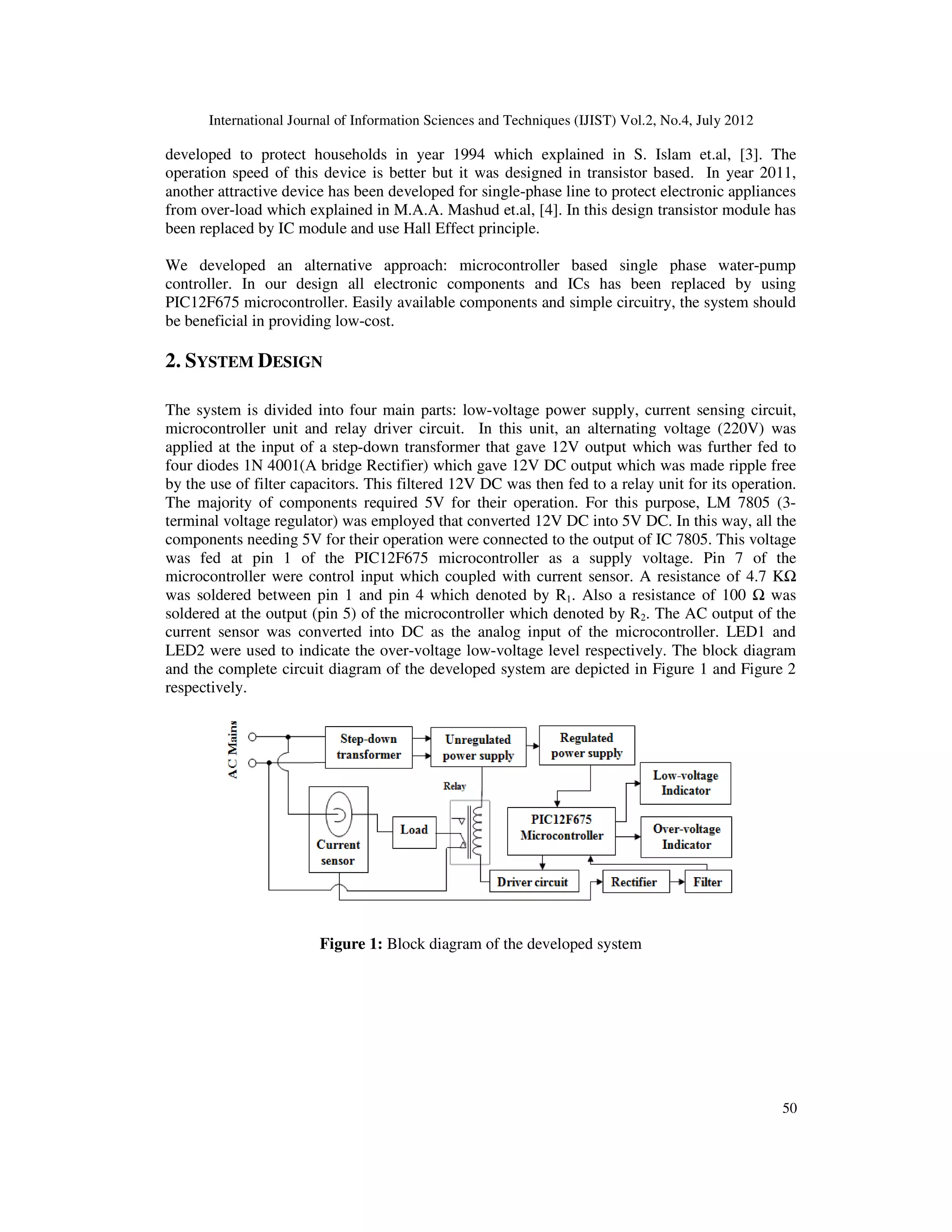 DESIGN AND DEVELOPMENT OF A LOW-COST MICROCONTROLLER BASED SINGLE PHASE WATER-PUMP CONTROLLER ...