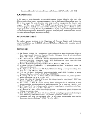 Colour Image Steganography Based on Pixel Value Differencing in Spatial Domain | PDF | Cameras ...