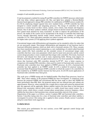 FRACTIONAL ORDER PID CONTROLLER TUNING BASED ON IMC | PDF